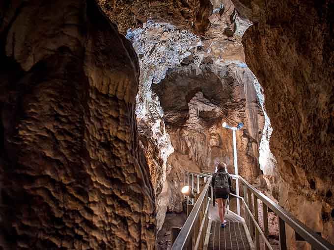 The metal walkways guide you through chambers that took millions of years to perfect, no rush necessary.