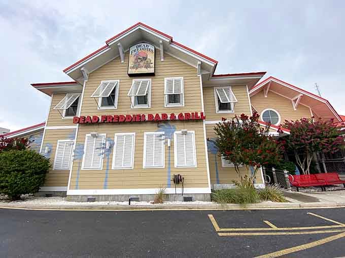 That cheerful yellow exterior isn't just a building, it's a promise that normal rules don't apply here.