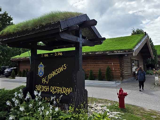 That grass-covered roof isn't a landscaping mistake; it's a Scandinavian tradition complete with celebrity goats.