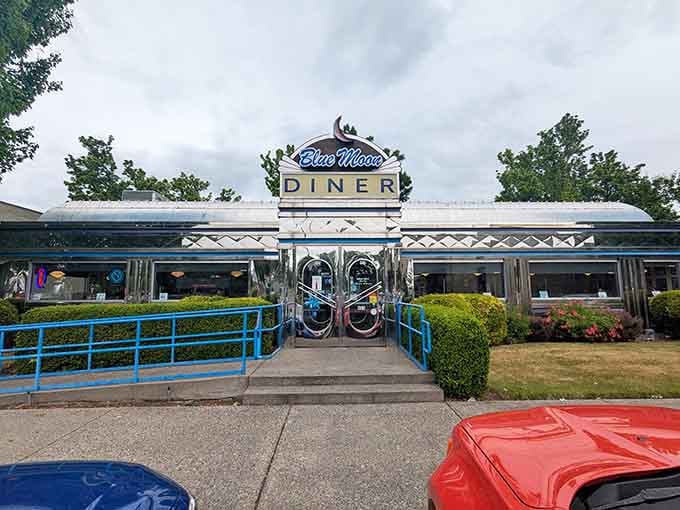 When your diner looks this good from the outside, you know the pancakes are going to be spectacular.