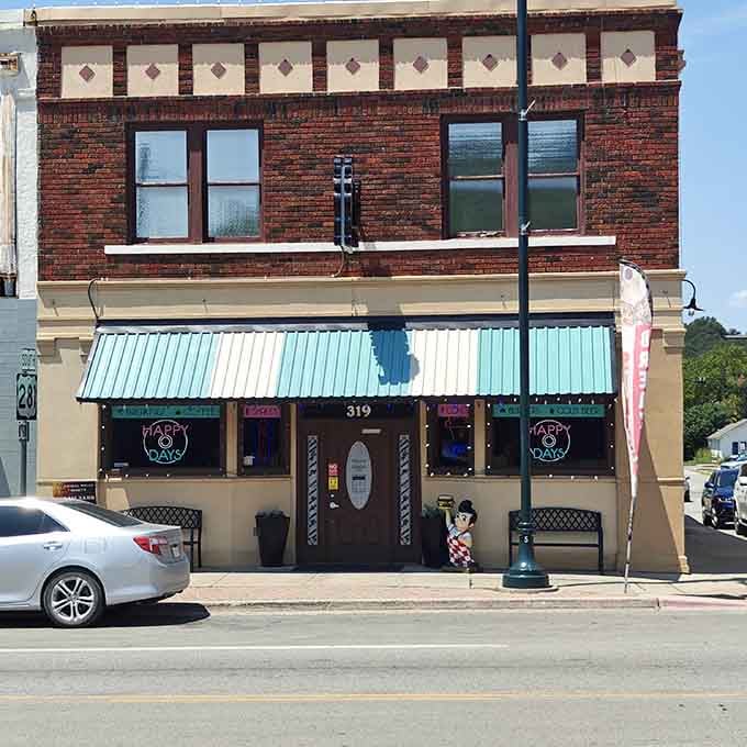 This historic brick beauty on Mineral Wells' downtown square promises time travel without the DeLorean or flux capacitor.
