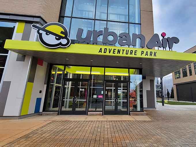 That bright yellow awning isn't just cheerful&mdash;it's practically daring you to come inside and remember what fun feels like.