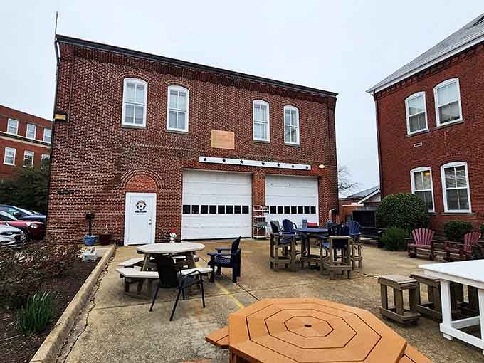 Those garage doors that once launched fire trucks into action now welcome coffee lovers into one of Hampton's most charming spots.