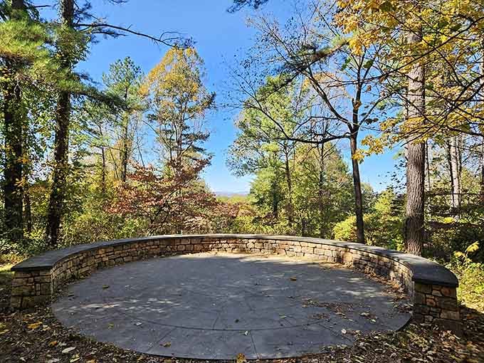 The craftsmanship on this overlook proves someone really cared about giving you the perfect viewing experience.