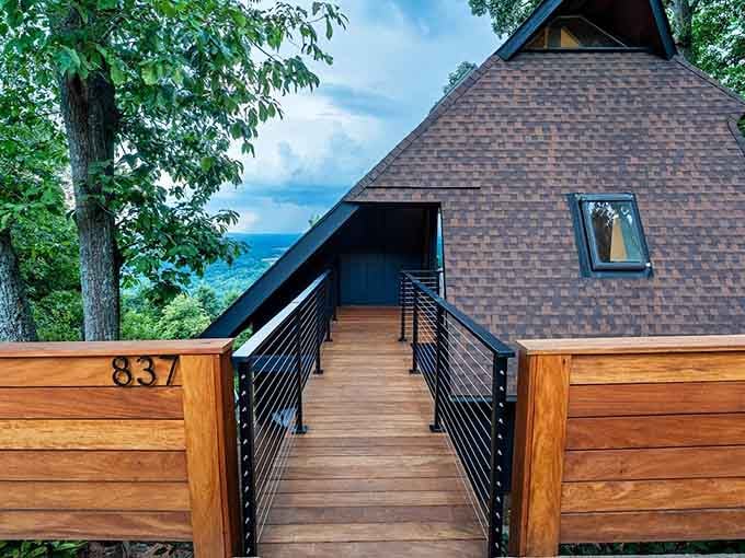 This walkway to paradise proves that the journey can be just as stunning as the destination itself.