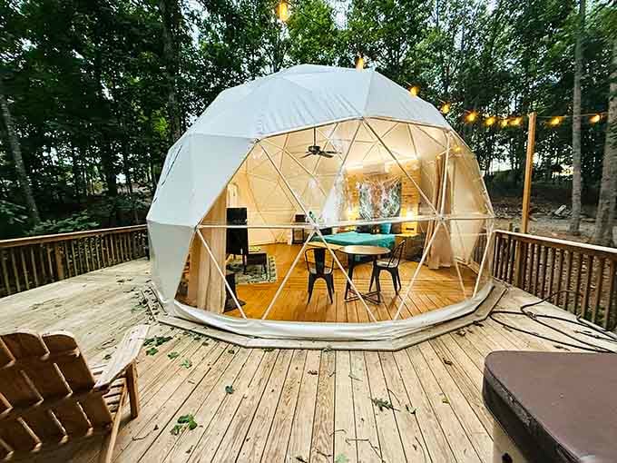 Those geodesic domes perched on wooden decks prove that camping and comfort aren't mutually exclusive concepts anymore.
