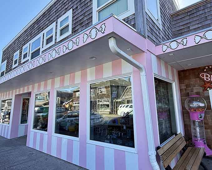 Those pink and white stripes aren't just charming, they're a sugar-fueled siren song calling you home.