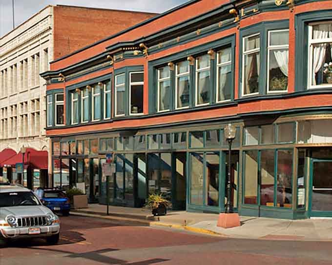 Victorian-era buildings standing proud on Main Street, proving that good architecture never goes out of style.