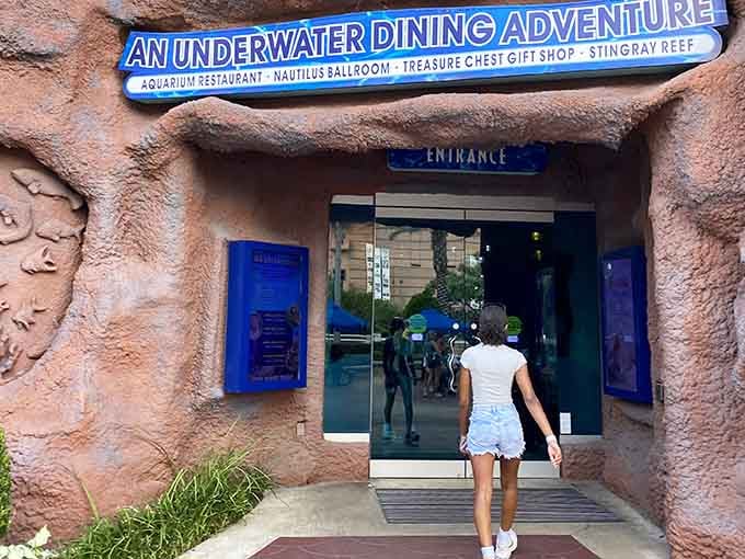 That entrance looks like it was carved by ancient sea gods with excellent taste in architecture.