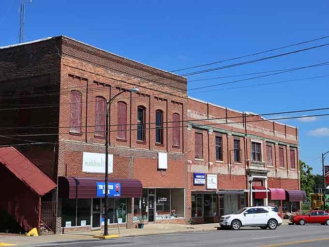 Historic brick buildings line Main Street like proud sentinels of a more affordable era in American living.