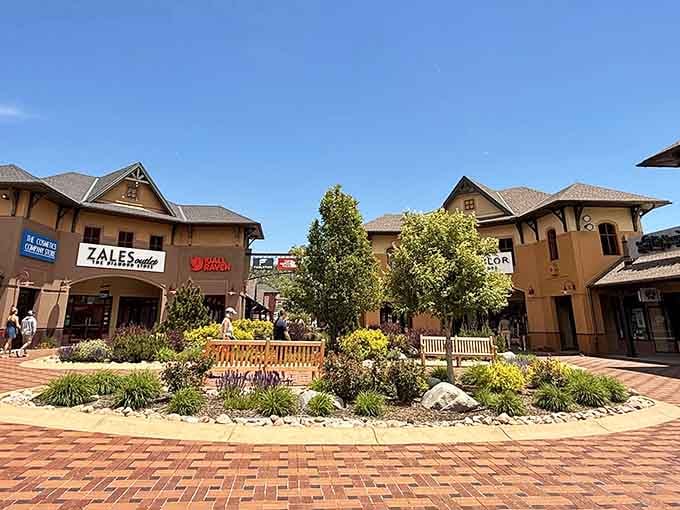 This open-air village layout means you can shop till you drop while actually enjoying fresh air and mountain views.