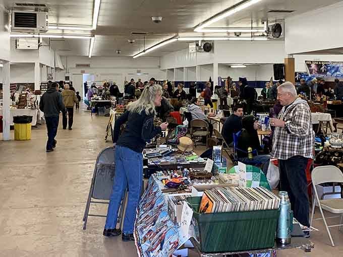 The indoor market buzzes with that electric energy of possibility, where every aisle promises discovery.