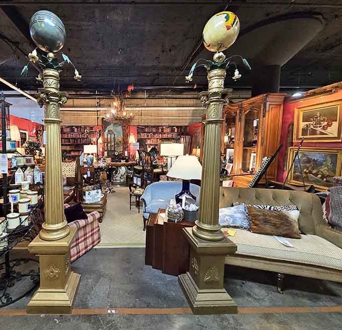 Those ornate columns aren't holding up the ceiling, they're holding up decades of stories and style.