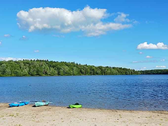 Those kayaks aren't just sitting there looking pretty, they're your ticket to exploring waters that rival any postcard.