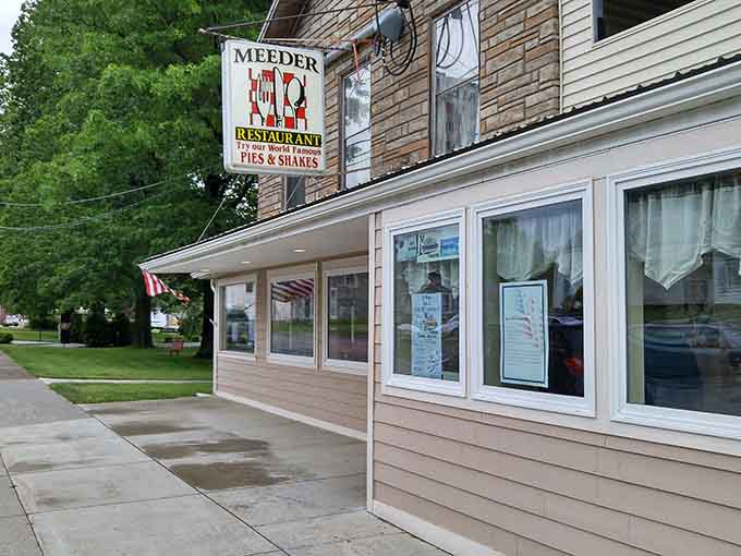 Sometimes the best restaurants don't need fancy facades, just a simple sign promising pies and shakes.