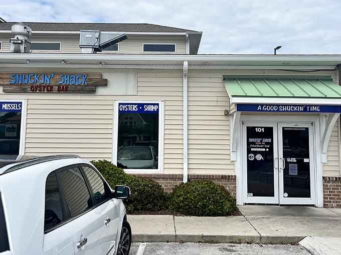 Sometimes the best coastal dining experiences come wrapped in the most humble packages, and this place proves it.