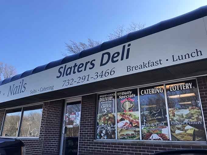 That blue awning beckons like a lighthouse guiding hungry sailors to shore in Leonardo, New Jersey.