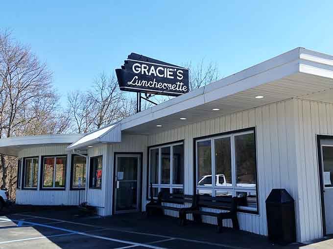 Those picnic chairs outside aren't just decoration; they're front-row seats to the best donut show in Greene County.