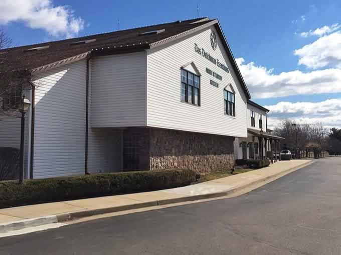 Stone and siding combine to create the kind of building that looks like it's been feeding people forever and plans to continue.