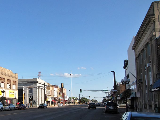 Classic small-town America stretches out before you, where the pace is slower and the people actually wave.