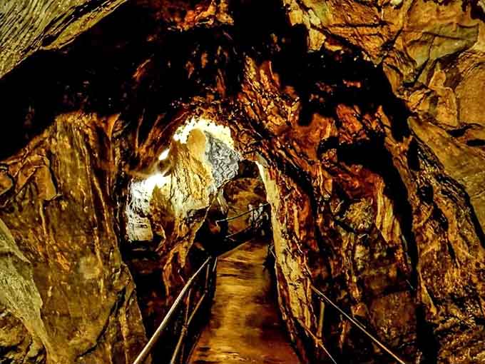 The underground pathways wind through spaces that make you feel like you've stumbled into Earth's own secret gallery.