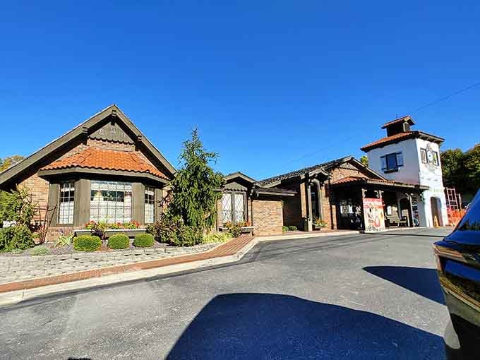 The full exterior view shows why this beloved landmark has become a destination worth driving across Indiana to visit.