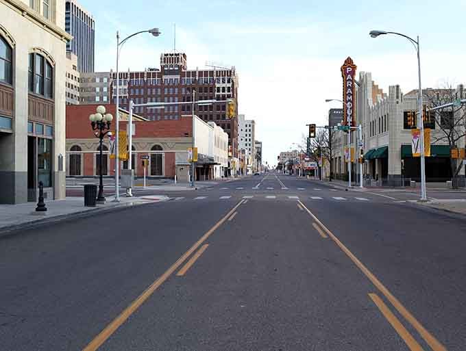 Downtown Amarillo at dawn proves that sometimes the best views don't require admission fees or fighting crowds for Instagram angles.