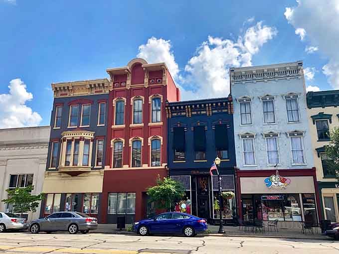Madison's historic downtown looks like someone colorized a vintage postcard and forgot to tell the buildings they're supposed to age.