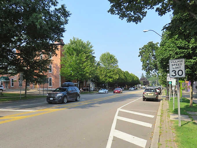 Tree-lined streets and a 30 mph speed limit signal you've officially escaped the chaos of city life.