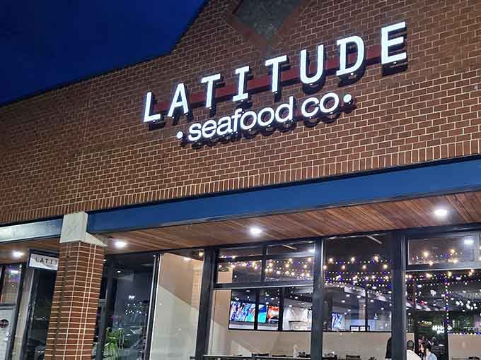 Evening lights illuminate where Bel Air locals go when the crab craving hits and nothing else will do.