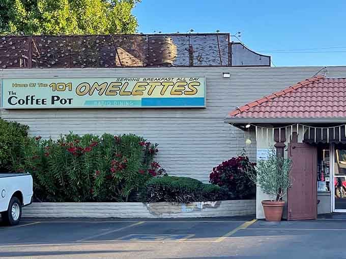 That giant "101 OMELETTES" sign isn't just advertising&mdash;it's a promise that'll make your breakfast-loving heart skip a beat.