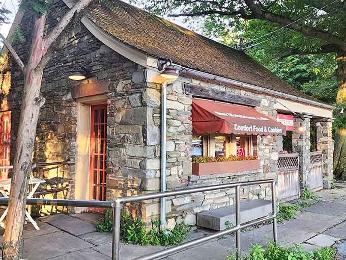 This charming stone cottage looks like it was built by someone who really understood the assignment.