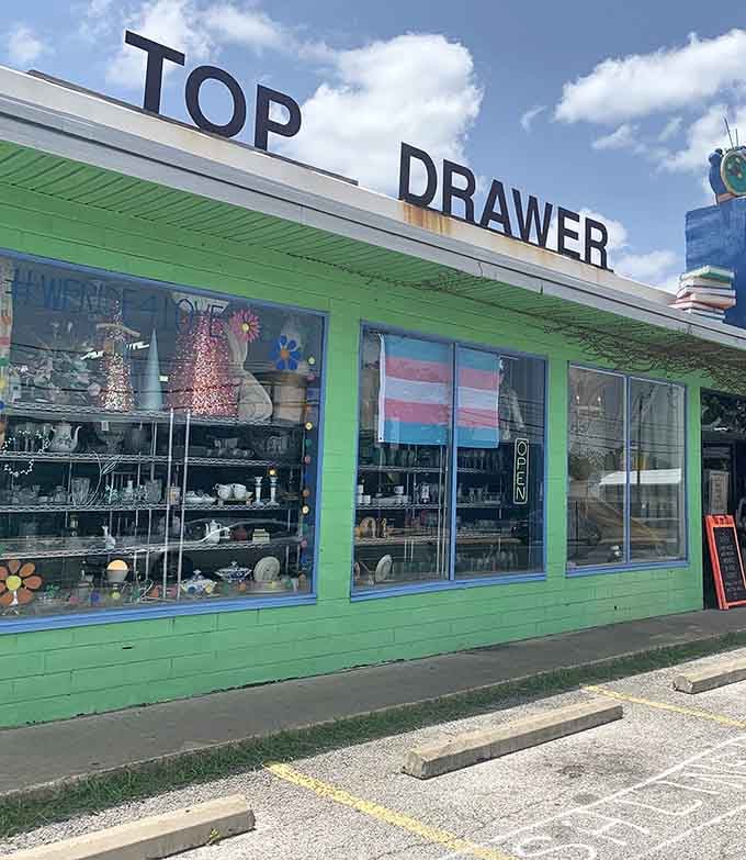 That giant dresser on the roof isn't compensating for anything, it's just announcing treasure below.