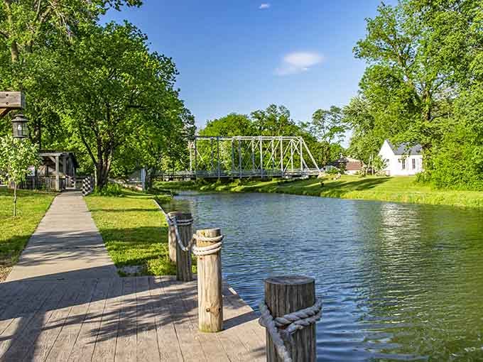 The towpath stretches ahead like an invitation to slow down, breathe deep, and remember when life moved at mule speed.