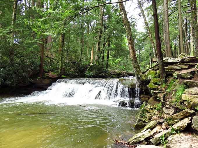 Nature's layered cake looks good enough to wade in, and yes, people absolutely do that here.