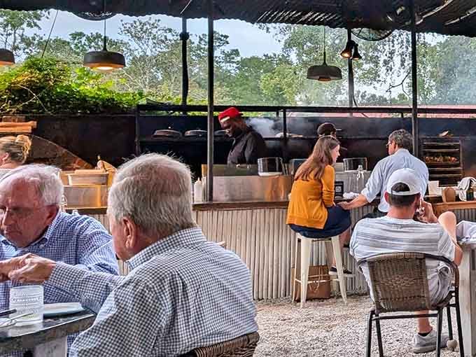 The open kitchen lets you watch the magic happen, which is always a good sign at any restaurant worth visiting.
