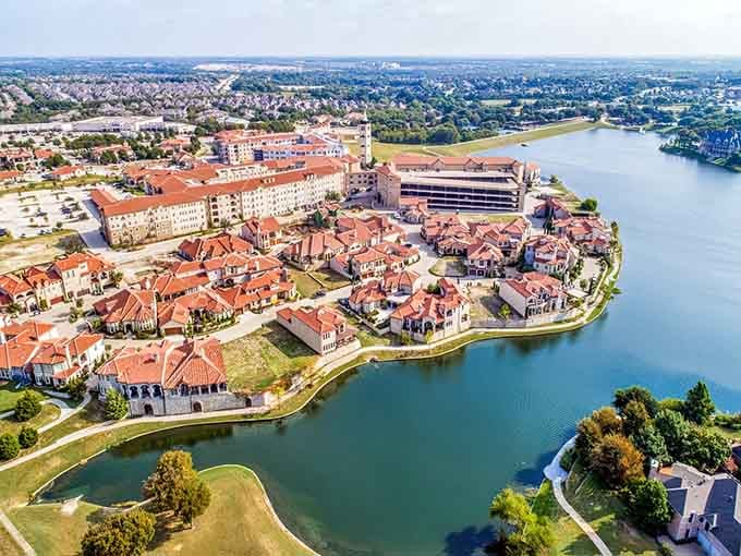 With its lakeside charm and European-inspired buildings, this area offers the perfect getaway in Texas.