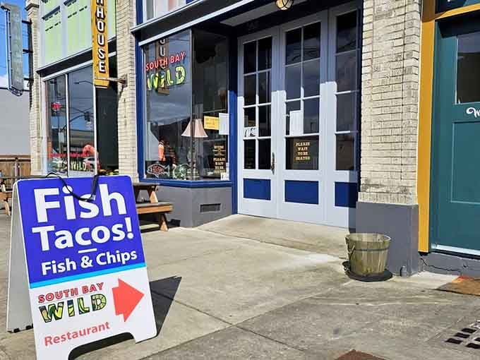 That colorful storefront isn't trying too hard, which is exactly why it works so perfectly.