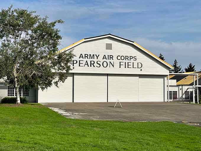 That classic hangar exterior tells you everything you need to know: this place has stories older than your favorite pair of jeans.