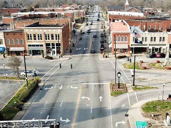 Clinton's colorful downtown buildings line up like a rainbow of Southern hospitality, each one telling its own story.