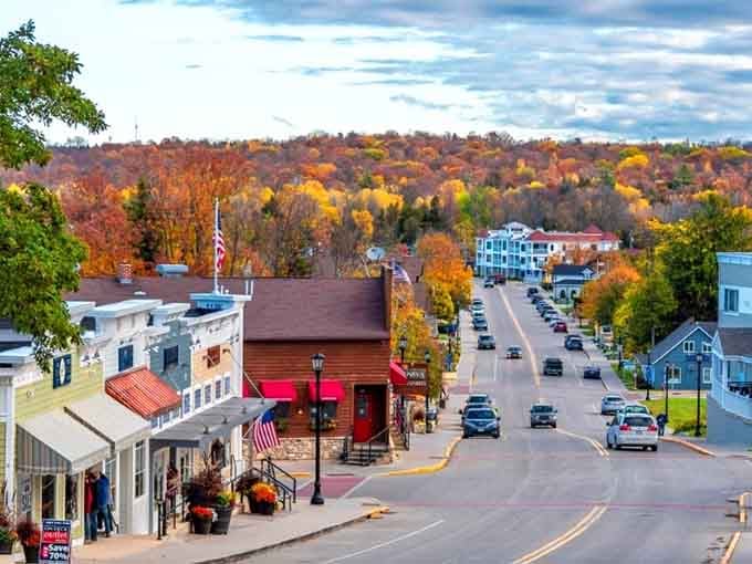 Those autumn hues blanket the village in colors so vibrant they make your phone's camera weep with inadequacy trying to capture them.