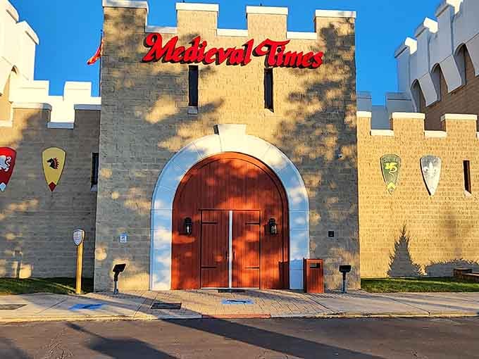 Those turrets and shields mean business, this is where suburban Illinois gets its medieval fix done right.