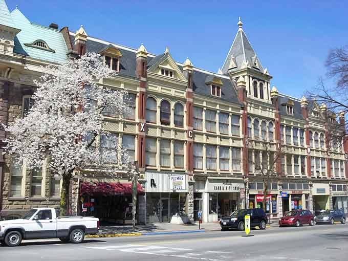 Spring blooms frame buildings that have been turning heads since before your great-grandparents were born.