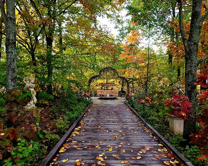 Stone steps and flowering urns create a scene so elegant, you'll wonder if you accidentally wandered onto a movie set.