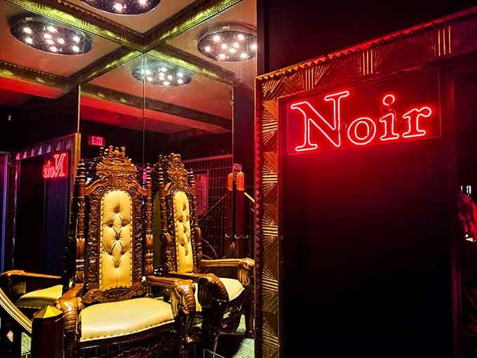 Those throne chairs aren't just for show at Noir Dark Spirits, they're your actual dinner seats.