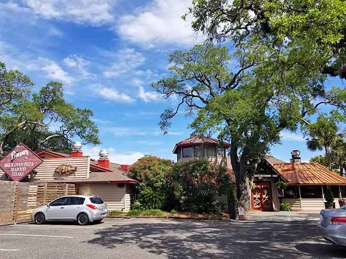 The unassuming exterior hides culinary treasures inside, like Clark Kent in a phone booth before the big reveal.