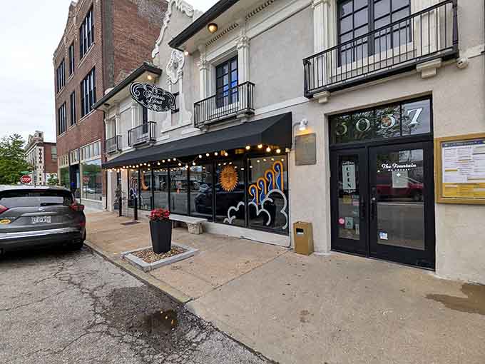 That vintage facade isn't just for show, it's your gateway to one seriously spectacular dining adventure inside.