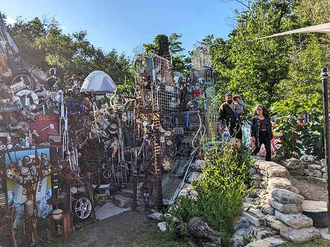 When someone's backyard hobby reaches for the sky, you get this magnificent tower of American memories.