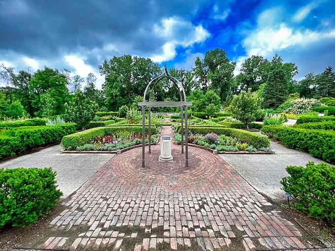 The conservatory stands ready to transport you somewhere tropical, no passport or uncomfortable airplane seat required for this journey.