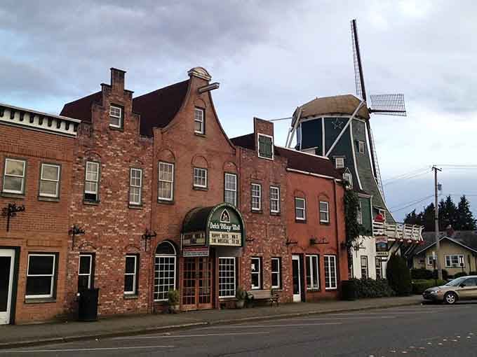 That windmill isn't just for show, it actually grinds grain and makes you question your passport location.